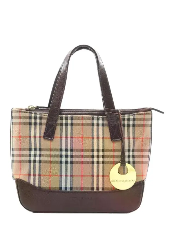 Burberry 2000s Haymarket Check Handbag - Neutrals