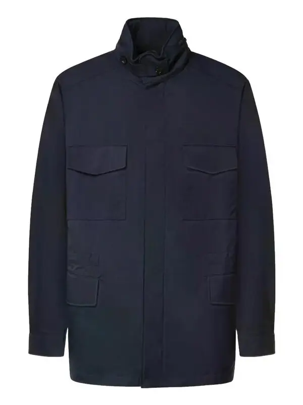 Loro Piana High-neck Multi-pocket Jacket - Blue