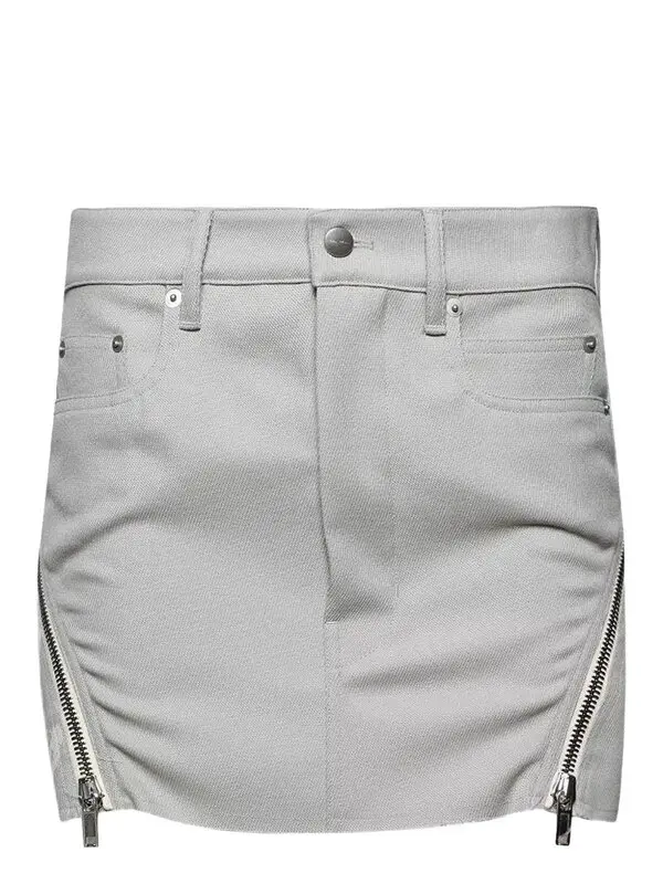 Rick Owens Bolan Banana Zip-detail Mini Skirt - Grey
