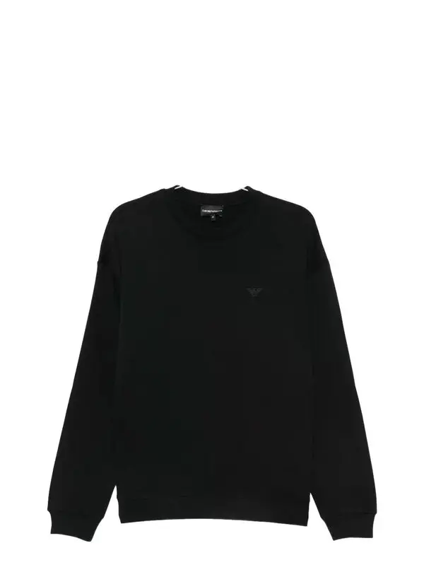 Emporio Armani Logo-embroidered Sweatshirt - Black