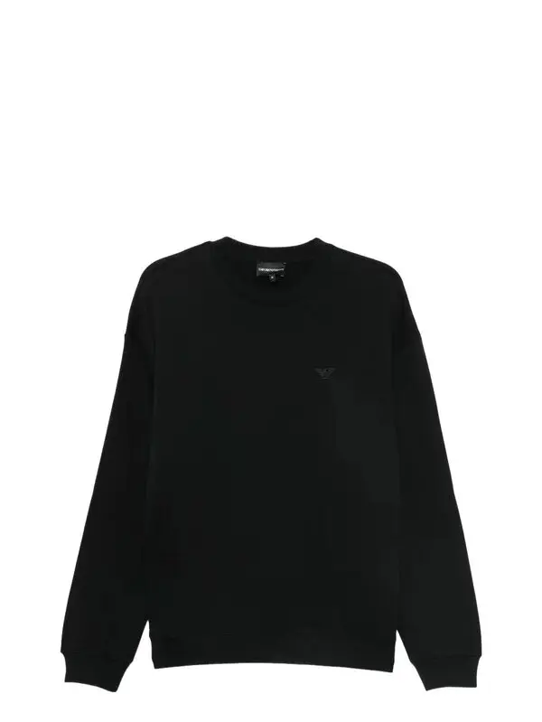 Emporio Armani Logo-embroidered Sweatshirt - Black