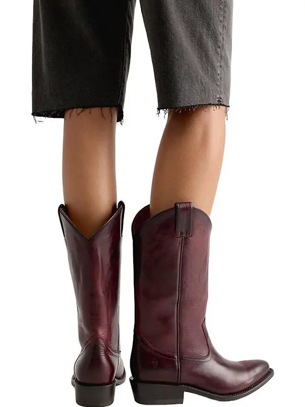 THE FRYE COMPANY Billy Pull-on Mid Calf Boots - Merlot