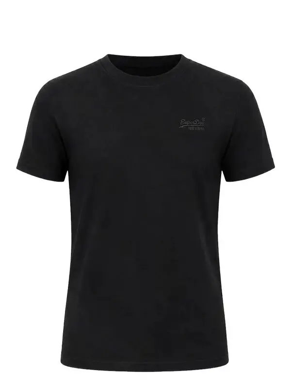 Superdry Essential Logo-embroidered T-shirt - Black