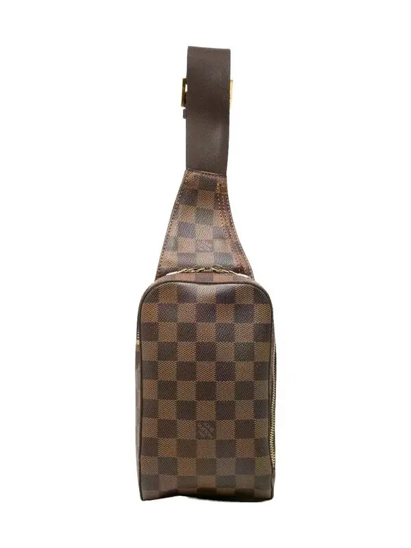 LOUIS VUITTON 2004 Damier Ebene Geronimos Crossbody Bag - Brown