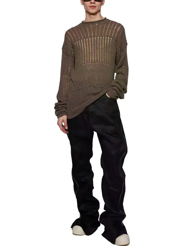Rick Owens Ribbed-knit Jumper - Brown