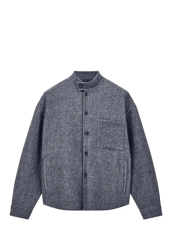 Giorgio Armani Shirt Oversized In Silk And Cashmere - Grey