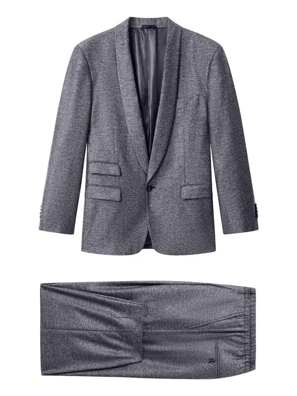Giorgio Armani Oversized Suit Heritage In Cashmere And Silk Jacquard - Grey