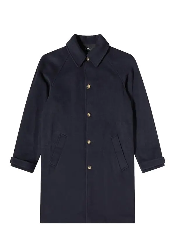 A.p.c. Ethan Overcoat - Dark Navy