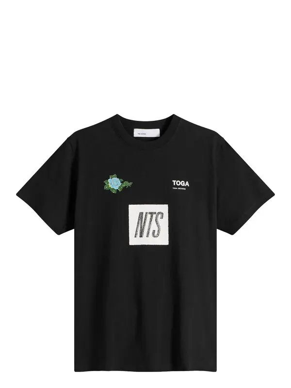 Toga X Nts Logo Print T-shirt - Black