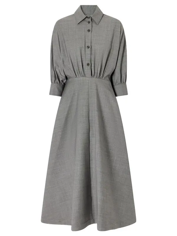 Altuzarra Eleanor Wool-blend Midi Dress - Gray