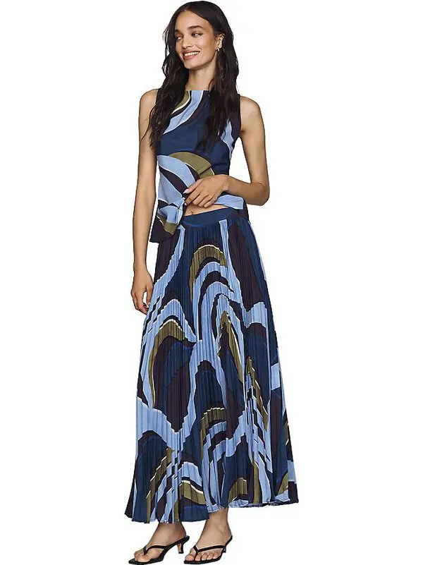 HUTCH Maxi Skirt - Purple Pattern