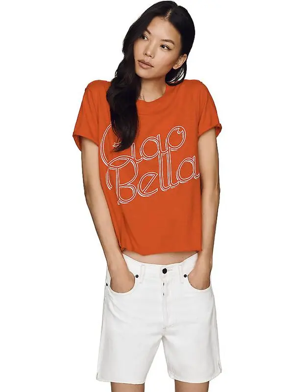 Maeve Caitl 100% Cotton Boxy Tee - Bright Red