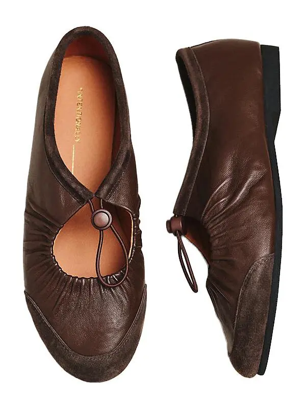 Intentionally Blank La Jolla Mary Jane Ballet Flats - Chocolate