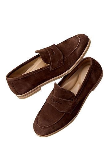 BOS & CO S Rhett Suede Loafers - Chocolate