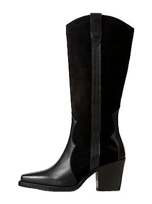 BOS & CO Wynona Suede Boots - Black