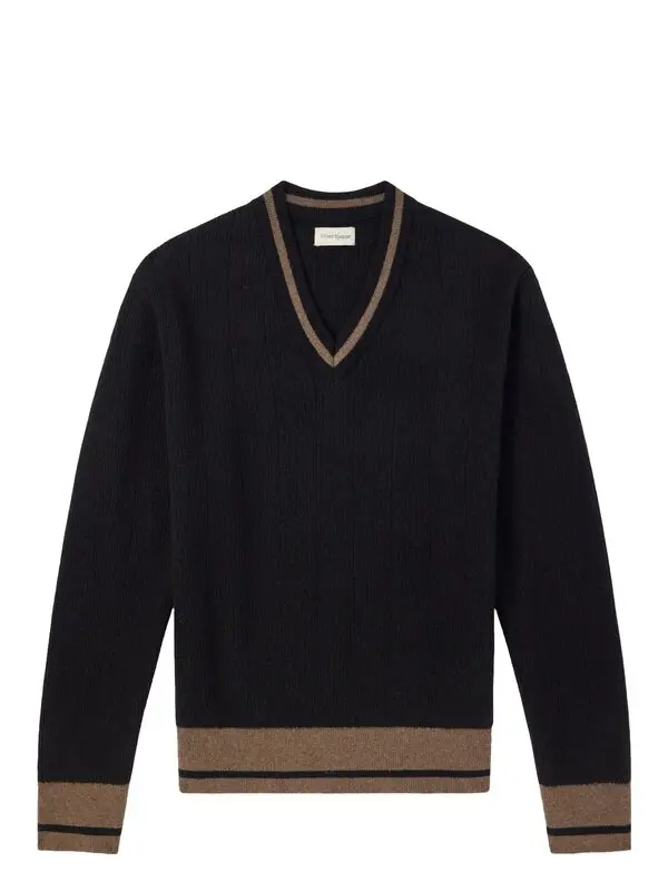 Oliver Peoples Hawes Wool V-neck Sweater - Black