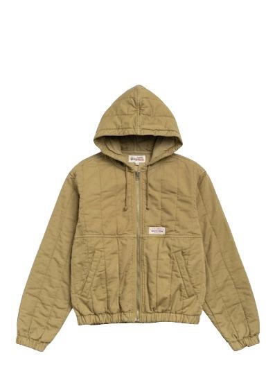 StÜssy Quilted Canvas Work Jacket With Hood - Olive