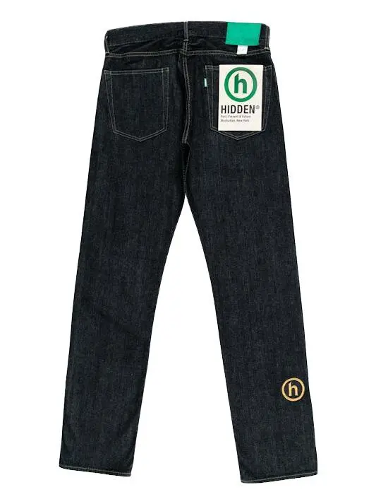 HIDDEN NY Selvedge Denim Jeans - Indigo/tan