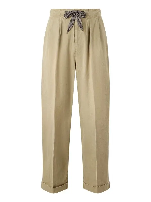 Kapital Easy Straight-leg Cotton-canvas Trousers - Beige