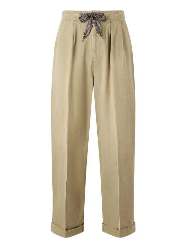 Kapital Easy Straight-leg Cotton-canvas Trousers - Neutrals