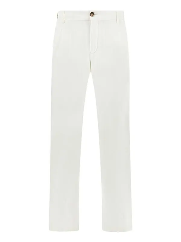 Paul & Shark Dynamic Chino Trousers With Pleats - White