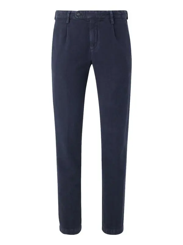 Massimo Alba Ionio2 Straight-leg Cotton Trousers - Blue