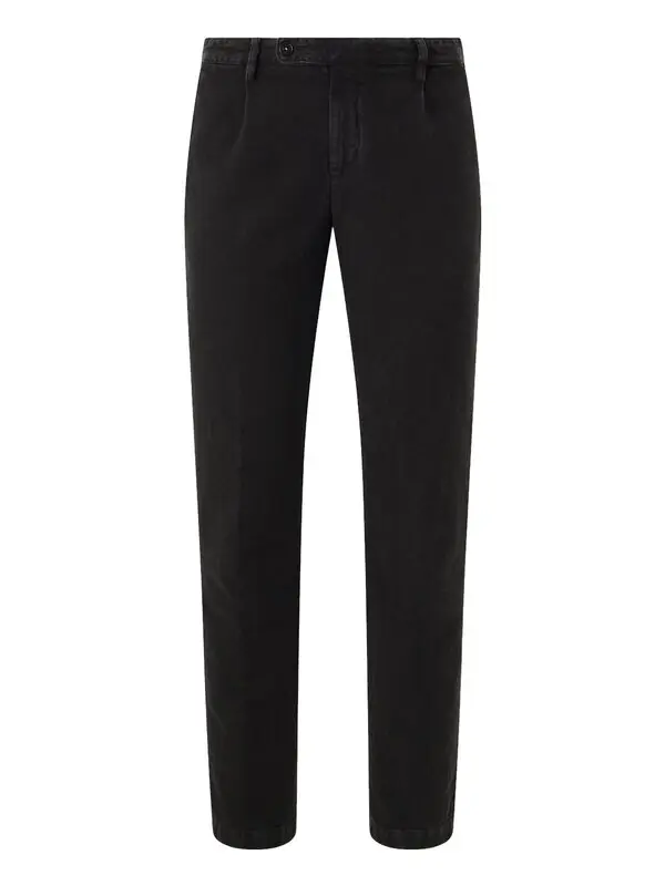 Massimo Alba Straight-leg Cotton Trousers - Brown