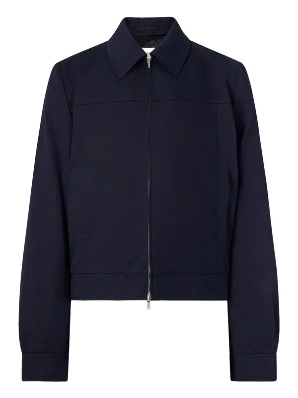 Dries Van Noten Padded Cotton And Wool-blend Blouson Jacket - Blue