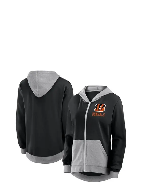 LOGO ATHLETIC Cincinnati Bengals French Terry Full-zip Hoodie - Black