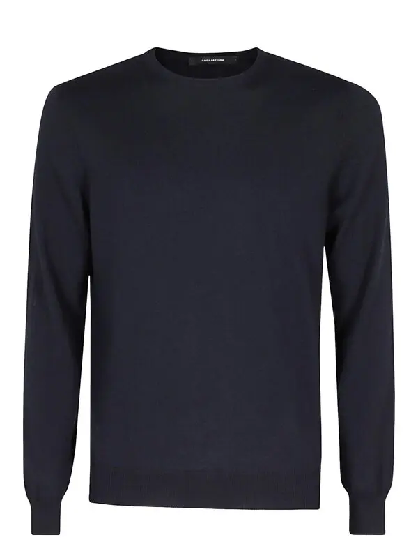 Tagliatore Long-sleeved Crew Neck Sweater - Blu