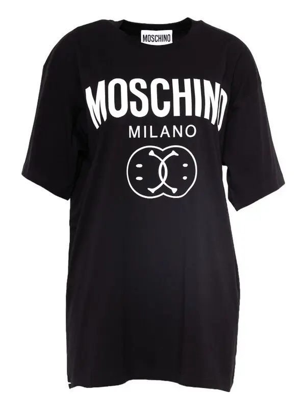 Moschino Round Collar Logo T-shirt - Black