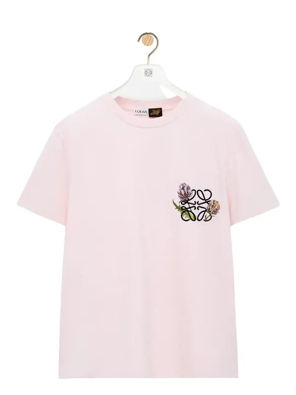 Loewe Regular Fit T-shirt In Cotton - Pink