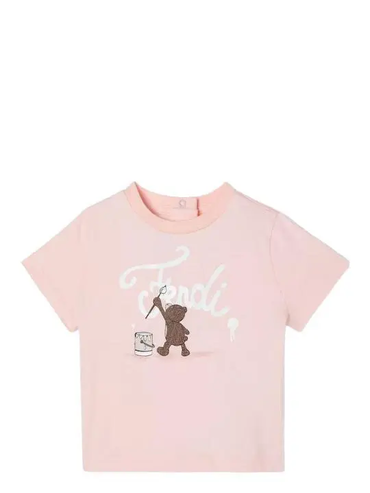 Fendi Teddy-bear Print T-shirt - Pink