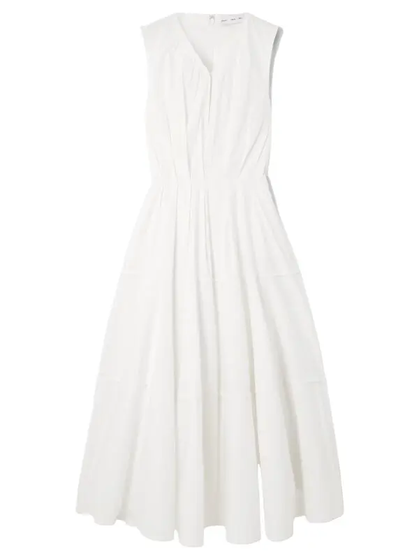 Proenza Schouler Kailey Pleated Dress - White