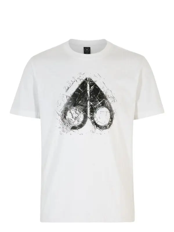 Moose Knuckles Logo Printed Crewneck T-shirt - White