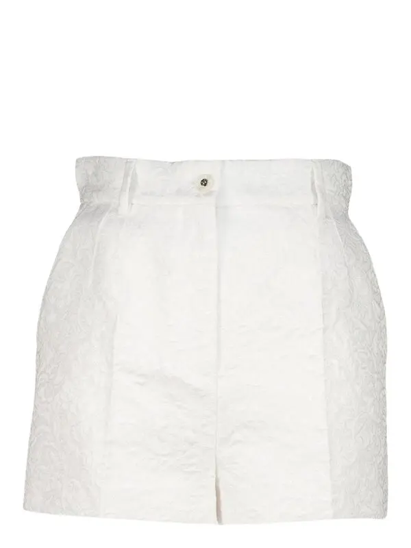 Dolce & Gabbana Dolce Gabbana Floral Jacquard Shorts - White