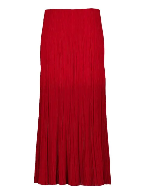 Balmain Pleated Maxi Skirt - Red