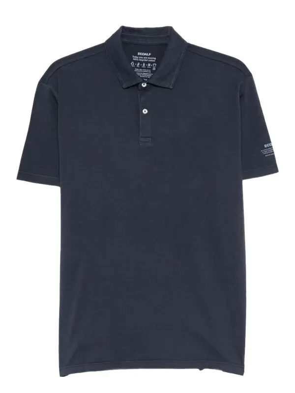 ECOALF Button Polo Shirt - Blue