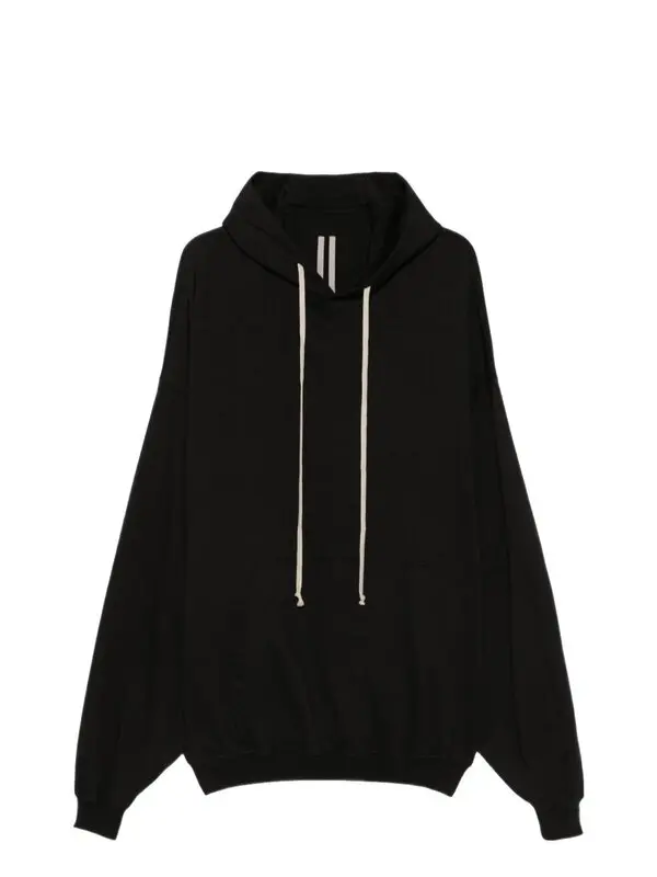 Rick Owens Hun Drawstring Hoodie - Black