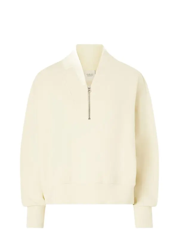 Varley Half Zip V-neck Cropped Sweatshirt - No