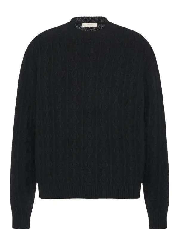 THE ROW Nanni Cable-knit Cashmere Sweater - Black