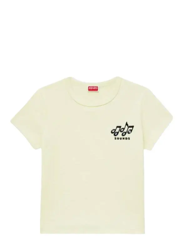 Kenzo Sounds' Embroidered T-shirt In Cotton - Absinthe