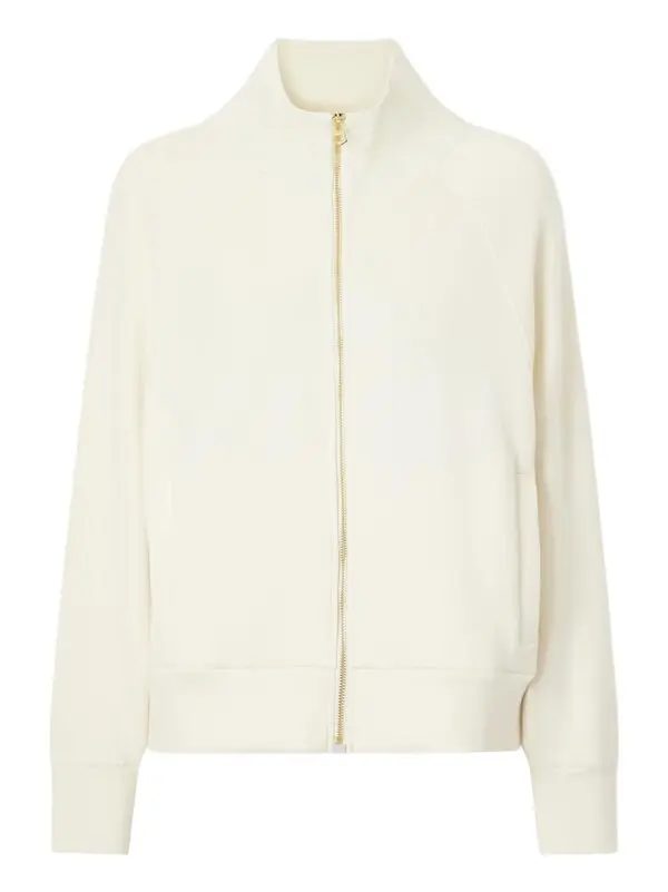 Varley Contrast Collar Long Sleeve Jacket - White