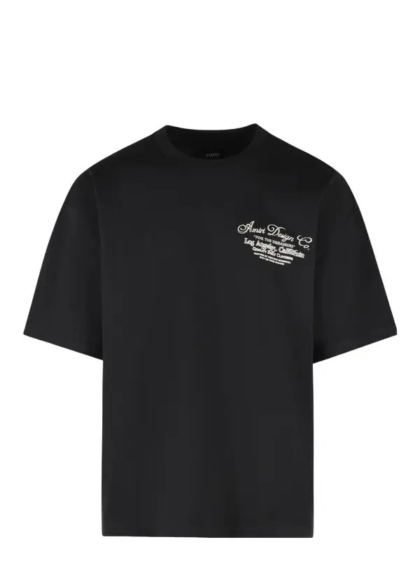 Amiri Dreamers Slogan Printed Crewneck T-shirt - Black