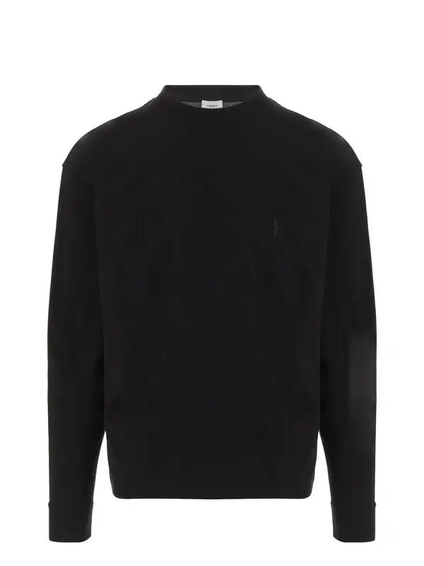 Saint Laurent Long Sleeve Sweatshirt - Black