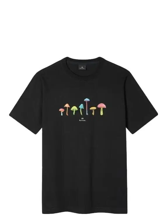 Paul Smith Mushroom Print T-shirt - Black