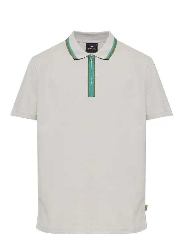 Paul Smith Zip Placket Polo Shirt - Grey