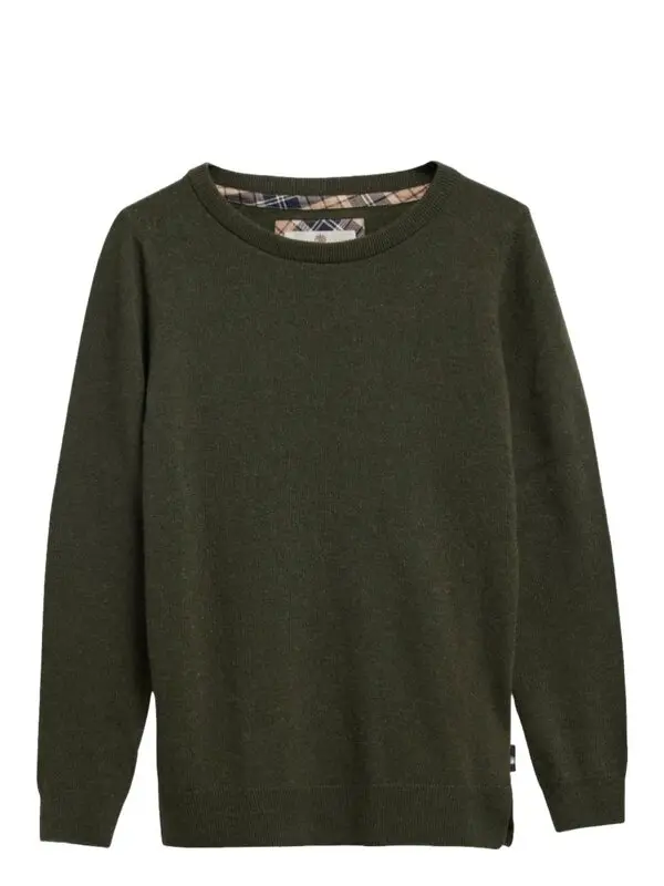 Barbour Pendle Crew Neck Long Sleeve Sweater - Olive