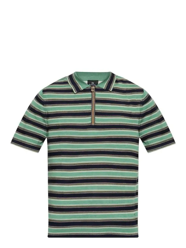 Paul Smith Half-zip Striped Polo Shirt - Multi-color