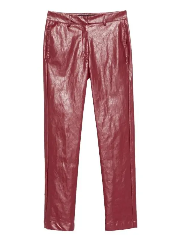 Federica Tosi Belt-loop Pocket Trousers - Red